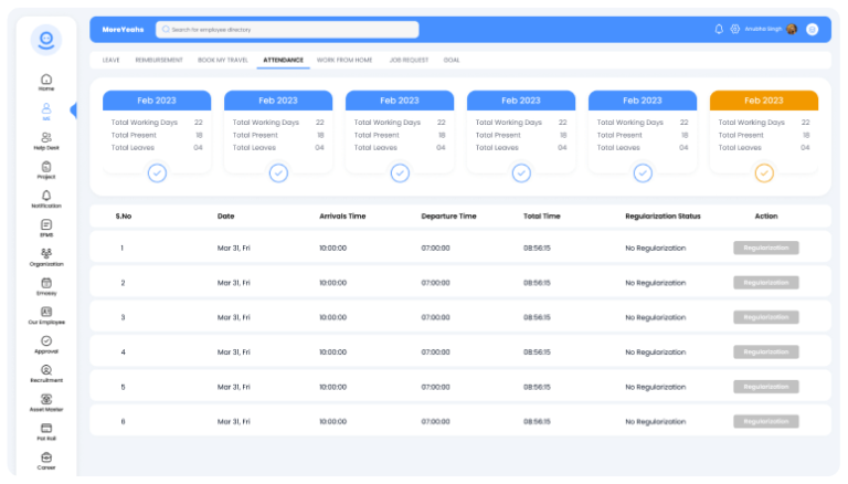 Leave Management System - Emossy