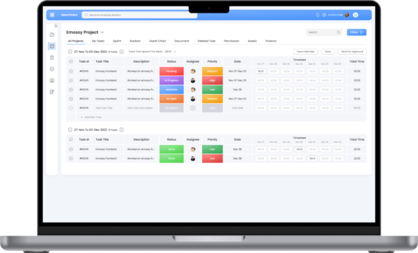 Timesheet Management System - Emossy